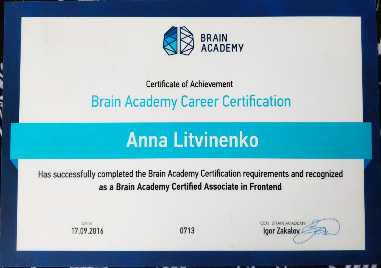 FrontEnd | Lytvynenko Anna